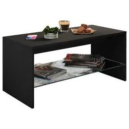 Couchtisch Vcm "Holz Sofatisch Couchtisch Glas Wisal", schwarz, B:90cm T:40cm, Tische, Couchtisch