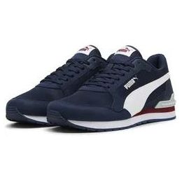 Sneaker Puma "ST Runner v4 Mesh Sneakers Erwachsene", Herren, Gr. 41, club navy wei&szlig; team regal rot platinum gray blau, Obermaterial: Synthetik, Textil. Futter: Textil. Innensohle: Textil. Laufsohle: Gummi, Schuhe Sneaker