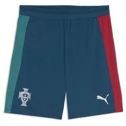 Sporthose Puma "Portugal Slim Trainingsshorts Herren", Herren, Gr. M, Normalgr&ouml;&szlig;en, ocean tropic silber mist blau gray, Obermaterial: 100% Polyester. Taschenfutter: 100% Polyester. Besatz: 88% Polyester, 12% Elasthan. Einsatz: 100% Polyester, unifarben, slim fit, Hosen Sporthose