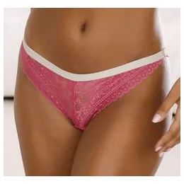 String Vivance "Viola", Damen, Gr. 36/38, pink (pink, ros&eacute;), Microtouch, Obermaterial: 86% Polyamid, 14% Elasthan, figurbetont, Unterhosen String, aus Spitze, mit anteilig recyceltem Polyamid