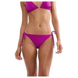 Bikini-Hose Triumph "Summer Sunset Tai", Damen, Gr. 42, N-Gr, raspberry juice, Glitzergarne;Microfaser, Obermaterial: 70% Polyamid, 16% metallisierte Fasern, 14% Elasthan, Badehosen Bikini-Hose, weicher Lurex