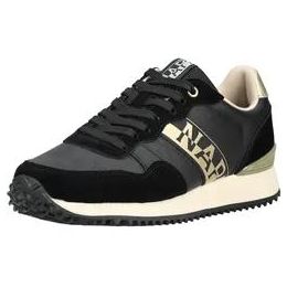 Sneaker Napapijri "Napapijri Sneaker Lederimitat/Textil", Herren, Gr. 40, schwarz, beige, Lederimitat, Textil, Schuhe Sneaker