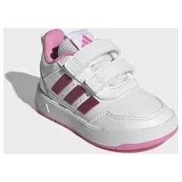 Sneaker Adidas SPORTSWEAR "TENSAUR SPORT 3.0 KIDS", M&auml;dchen, Gr. 22, cloud wei&szlig;, bliss pink, grau two, Synthetik, Textil, Schuhe Sneaker, f&uuml;r Kinder, mit Klettverschluss
