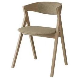 Stuhl HAMMEL FURNITURE "City by Hammel", , wei&szlig; pigmentiert klar lackiert, wei&szlig; pigmentiert klar lackiert, beige, B:57cm H:76cm T:50cm, Massivholz, Stoff, St&uuml;hle, Stuhl, Massivholz, gepolsterte Sitz- & R&uuml;ckenlehne, versch. Farbvarianten