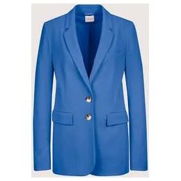 Madeleine Mode Jackenblazer MADELEINE "Blazer Langer Jersey-Blazer", Damen, Gr. 38, blau (azurblau), Obermaterial: 65% Viskose CV. 30% Polyamid PA. 5% Elasthan EL., Modern, normal, Blazer
