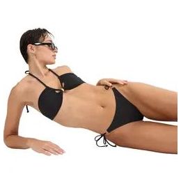 Bikini-Hose Triumph "Summer Sunset Brazilian", Damen, Gr. 38, N-Gr, schwarz, Glitzergarne;Microfaser, Obermaterial: 70% Polyamid, 16% metallisierte Fasern, 14% Elasthan, Badehosen Bikini-Hose, verstellbare Seitenb&auml;nder mit Metallperlen, Glitzergarn
