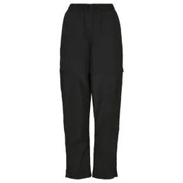 Stoffhose Urban Classics "Urban Classics Damen Ladies Shiny Crinkle Nylon Zip Pants", Damen, Gr. XS, US-Gr&ouml;&szlig;en, schwarz, 100% Polyamid, unifarben, normal, Hosen Stoffhose