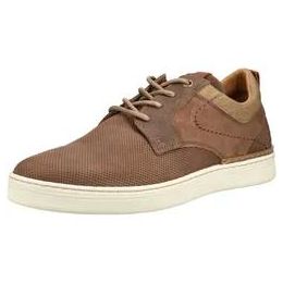 Sneaker Bullboxer "Bullboxer Sneaker Leder", Herren, Gr. 45, dunkelbraun, Leder, Schuhe Sneaker