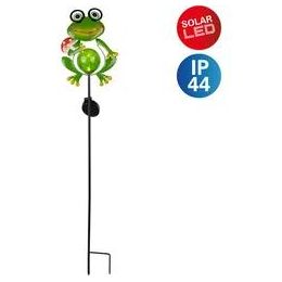 N&auml;ve LED Solarleuchte N&Auml;VE "Froggy", gr&uuml;n, B:8cm H:90cm L:18cm, Leuchten, gr&uuml;ne Solarleuchte, Erdspie&szlig; Froschfigur mit Pilz, H: 90cm, warmwei&szlig;