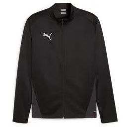Trainingsjacke Puma "TEAMGOAL TRAINING JACKET", Herren, Gr. M, Puma schwarz, Puma wei&szlig;, flat schwarz gray, Trikot, Obermaterial: 100% Polyester, unifarben, slim fit lang, Jacken Trainingsjacke, sportlicher Stil, atmungsaktives Material, mit Rei&szlig;verschlusstaschen