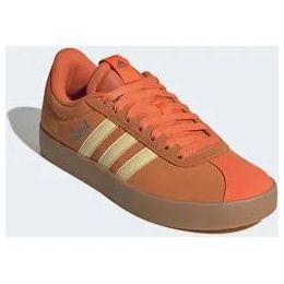 Sneaker Adidas SPORTSWEAR "VL COURT 3.0", Damen, Gr. 40, orange (puor, orgtin, ironmt), Leder, Textil, Schuhe Sneaker, inspiriert vom Design des Adidas samba