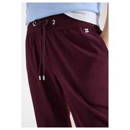 Jerseyhose Cecil "Style Tracey", Damen, Gr. XL (44), L&auml;nge 26, grape rot, Web, Obermaterial: 66% Baumwolle, 30% Polyester, 4% Elasthan, unifarben, regular fit kn&ouml;chelfrei, Hosen Jerseyhose, mit elastischem Bund