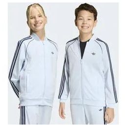 Trainingsjacke Adidas ORIGINALS "SST TRACK TOP", M&auml;dchen, Gr. 176, crystal sky, night indigo, Obermaterial: 100% Polyester, Jacken Trainingsjacke