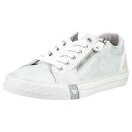 Sneaker Mustang SHOES "Mustang Shoes Sneaker Lederimitat", Herren, Gr. 39, silber, Lederimitat, Schuhe Sneaker