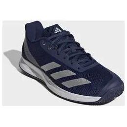 Tennisschuh Adidas PERFORMANCE "COURTFLASH SPEED 2", Herren, Gr. 47, dkblau, silvmt, ftwwht, Synthetik, Textil, Schuhe, f&uuml;r Hartcourt, All-Court