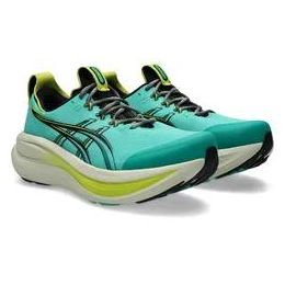 Laufschuh asics "GEL-NIMBUS 28 TR", Damen, Gr. 44, aurora gr&uuml;n, schwarz, Synthetik, Schuhe Laufschuh, sportlicher Stil, leicht profiliertes Laufsohlenprofil, Schn&uuml;rung
