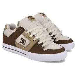 Sneaker DC Shoes "Pure", Herren, Gr. 6(38), braun, tan, sanftes wei&szlig;, Obermaterial:55, 4% Leder, 44, 6% Synthetik;, Schuhe Sneaker