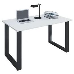 Schreibtisch Vcm "Schreibtisch B&uuml;rotisch Computertisch 110x80 Lona U", wei&szlig; (schwarz, wei&szlig;), B:110cm T:80cm, Tische, Schreibtisch