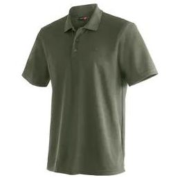Poloshirt Maier Sports "Ulrich", Herren, Gr. 7XL, gr&uuml;n (moosgr&uuml;n), 100% Polyester, Rundhals, Shirts, Herren Polo kurzarm, leichtes Shirt, Funktionsshirt mit Kragen Reg Fit