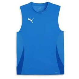 Fu&szlig;balltrikot Puma "TEAMGOAL SLEEVELESS JERSEY", Herren, Gr. S, electric blau lemonade, Puma wei&szlig;, Puma team royal, Interlock, Obermaterial: 100% Polyester, unifarben, regular fit normal, Rundhals, Trikots Fu&szlig;balltrikot, f&uuml;r Fu&szlig;ball, &auml;rmellos, sportlicher Stil, aus Interlock-Material