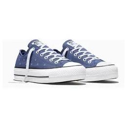Sneaker Converse "CHUCK TAYLOR ALL STAR LIFT PLATFOR", Damen, Gr. 39, indigo storm, very peri, wei&szlig;, Textil, Schuhe Sneaker