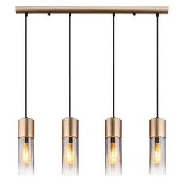 Globo LIGHTING H&auml;ngeleuchte "ANNIKA", gold (cappuccinofarben matt), 4, &Oslash; 9cm H: 156cm, 1 Stk., Leuchten, H&auml;ngeleuchte, Glas, E27, H&auml;ngeleuchte