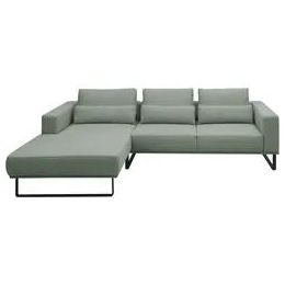 Ecksofa Musterring "JustB PM100", mint, B:292cm H:88cm T:185cm, 100% Polyester, Sofas, Ecksofa, Mit schwarzen Metallkufen und 292 cm Breite - 6 Farben w&auml;hlbar