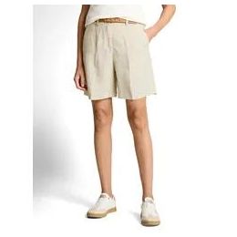 Webshorts Tom Tailor, Damen, Gr. 40, N-Gr, sand stone beige, Web, Obermaterial: 55% Lyocell, 45% Viskose. Futter: 100% Viskose, unifarben, kurz, Hosen, mit Viskose