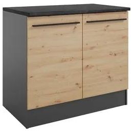 Sp&uuml;lenschrank BASIC BY BALCULINA "Jazz B/T/H 100x60x90 cm", artisan eiche, anthrazit, B:100cm H:90cm T:60cm, Holzwerkstoff, Schr&auml;nke, Sp&uuml;lenschrank, Breite 100cm, Melaminbeschichtung