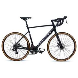 Gravelbike CHILLIZ "GL.01" Gr. 57, schwarz, matt, schwarz, Fahrr&auml;der, 57cm, 28 Zoll (71,12cm) hinten: 28 Zoll (71,12cm)