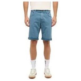 Slim-fit-Jeans Mustang "Herren Style Chicago Shorts Z", Herren, Gr. 33, 5180 hellblau, Denim/Jeans, 90% Baumwolle, 8% Polyester, 2% Elasthan, unifarben, slim fit, Jeans Slim-fit-Jeans