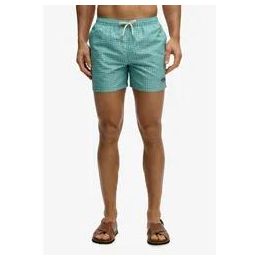 Badeshorts Superdry "PREMIUM PRINTED 15 SWIM SHORT", Herren, Gr. XXL, N-Gr, mini flora gr&uuml;n, Polyester, gemustert, Badehosen Badeshorts