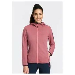 Strickfleecejacke CMP, Herren, Gr. 46, coral, antrac, Obermaterial: 55% Polyester, 45% Baumwolle, Jacken, f&uuml;r sportliche Aktivit&auml;ten und Outdoor, &Uuml;bergangsjacke