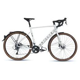 Gravelbike CHILLIZ "GL.08" Gr. 54, wei&szlig;, gl&auml;nzend, wei&szlig;, Fahrr&auml;der, 54cm, 28 Zoll (71,12cm) hinten: 28 Zoll (71,12cm)