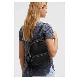 Cityrucksack SOCCX, schwarz, Lederimitat, Rucks&auml;cke Cityrucksack