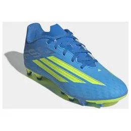 Fu&szlig;ballschuh Adidas PERFORMANCE "F50 CLUB FIRM GROUND / MULTI GROUND KIDS", M&auml;dchen, Gr. 30, lucid ray blau, team solar gelb 2, lucid aquamarine, Synthetik, Textil, Schuhe Fu&szlig;ballschuh, f&uuml;r viele verschiedene B&ouml;den geeignet, f&uuml;r Kinder & Jugendliche