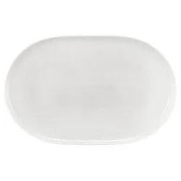 Servierplatte Seltmann Weiden "Sento Home", wei&szlig;, grau, gesprenkelt, B:24,5cm H:2,7cm L:38,4cm, Porzellan, Servierplatten, Servierplatte, Platte, Teller oval