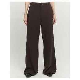 5-Pocket-Hose Tally Weijl "SPAPETOLLA", Damen, Gr. 40, N-Gr, bracken braun, Web, Obermaterial: 65% Polyester, 31% Viskose, 4% Elasthan, unifarben, weit lang, Hosen 5-Pocket-Hose, bequem mit Viskose-Anteil, weitem Beinverlauf und mittlerer Leibh&ouml;he