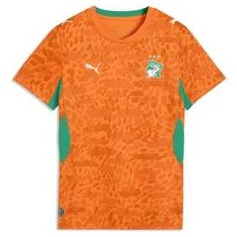 Trainingsshirt Puma "Elfenbeink&uuml;ste 2026 Heimtrikot Damen", Damen, Gr. S, rickie orange sport gr&uuml;n, Obermaterial: 100% Polyester. Rippe: 100% Polyester. Einsatz: 100% Polyester, bedruckt, regular fit, Rundhals, Shirts