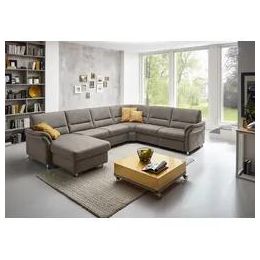 Wohnlandschaft DIE PLANBAR "ZE-EM16033 U-Form, Breite 330 cm", mammut nougat, B:330cm T:262cm, 100% Polyester, Sofas, Wohnlandschaft, wahlweise mit Kopfst&uuml;tzen und Bettfunktion