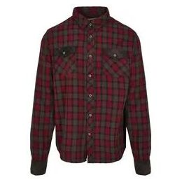 Langarmhemd BRANDIT "Brandit Herren Duncan Checked Shirt", Herren, Gr. XXL, US-Gr&ouml;&szlig;en, rot, braun, 100% Baumwolle, normal, Hemden