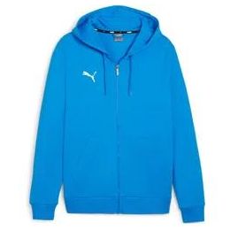Kapuzensweatjacke Puma "TEAMGOAL CASUALS HOODED JACKET", Herren, Gr. 3XL, ignite blau, Puma wei&szlig;, Sweatware, Obermaterial: 100% Baumwolle, unifarben, regular fit normal, angesetztes B&uuml;ndchen, Sweatjacken, mit Kapuze, f&uuml;r Fu&szlig;ball und Freizeit, mit Rei&szlig;verschluss