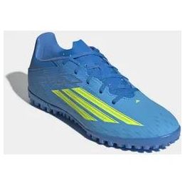 Fu&szlig;ballschuh Adidas PERFORMANCE "F50 CLUB TURF", Damen, Gr. 46, lucid ray blau, team solar gelb 2, lucid aquamarine, Synthetik, Textil, Schuhe Fu&szlig;ballschuh, f&uuml;r kurzen Kunstrasen, Hart- und Aschenpl&auml;tze
