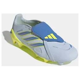 Fu&szlig;ballschuh Adidas PERFORMANCE "PREDATOR LEAGUE MIT UMSCHLAGBARER ZUNGE F&Uuml;R FESTE B&Ouml;DEN", Damen, Gr. 46, crystal sky, ray blau, team solar gelb 2, Synthetik, Textil, Schuhe Fu&szlig;ballschuh, Au&szlig;ensohle f&uuml;r Rasen und feste B&ouml;den
