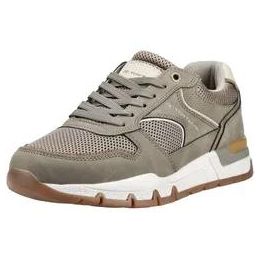 Sneaker Tom Tailor "Tom Tailor Sneaker Lederimitat/Textil", Herren, Gr. 44, braun, Lederimitat, Textil, Schuhe Sneaker