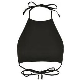 Tanktop Urban Classics "Urban Classics Damen Ladies Rib Trapeze Cropped Top", Damen, Gr. M, schwarz, 75% Polyester, 20% Viskose, 5% Elasthan, unifarben, slim fit, Tops Tanktop