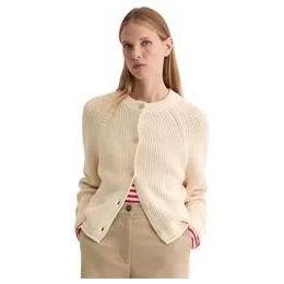 Marc O'Polo Cardigan MARC O'POLO "aus Organic Cotton", Damen, Gr. XXL, raw cream, Obermaterial: 100% Baumwolle, unifarben, regular fit, Rundhals, Strickjacken