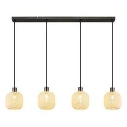 Globo LIGHTING H&auml;ngeleuchte "BROKANA", schwarz, chromfarben matt, 4, H: 120cm, 1 Stk., Leuchten, H&auml;ngeleuchte f&uuml;r Esszimmer Mosaik modern, H&auml;ngeleuchte