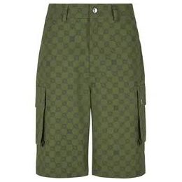 Cargoshorts PEQUS "PEQUS PEQUS Aether Monogram Ripstop Cargo Short", Herren, Gr. M, US-Gr&ouml;&szlig;en, olive gr&uuml;n, 99% Baumwolle, 1% Polyurethan, normal, Hosen