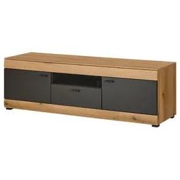 Lowboard Home Affaire "Soleto, moderner TV-Schrank, Kommode, TV-Unterschrank", eiche evoke, B:150cm H:48cm T:45cm, FSC-zertifizierter Holzwerkstoff, Sideboards, Lowboard, zeitlos, schwarze Griffe aus Metall, ausreichend Stauraum